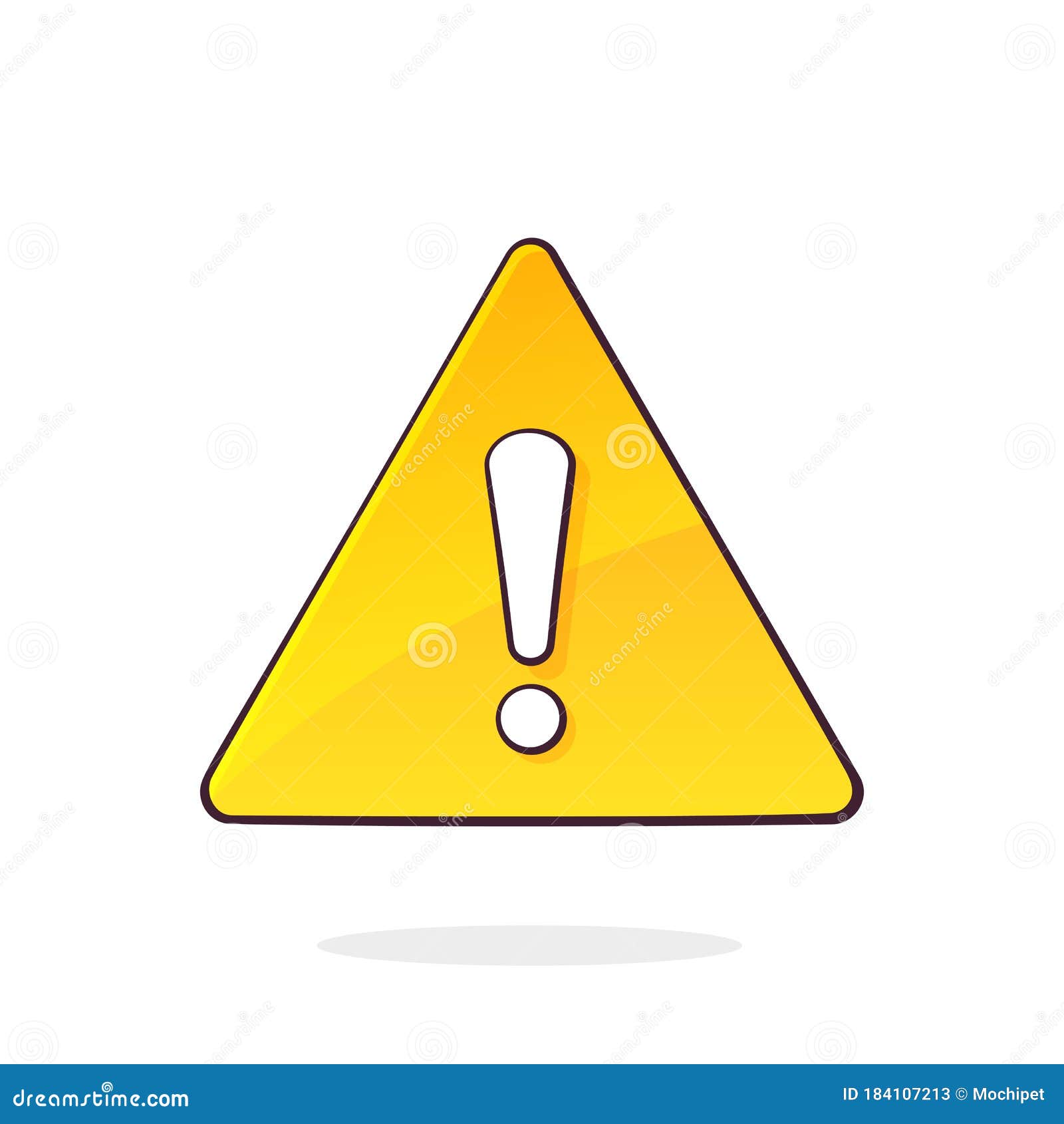 Yellow Warning Sign and Exclamation Mark Inside. Triangular Attention ...