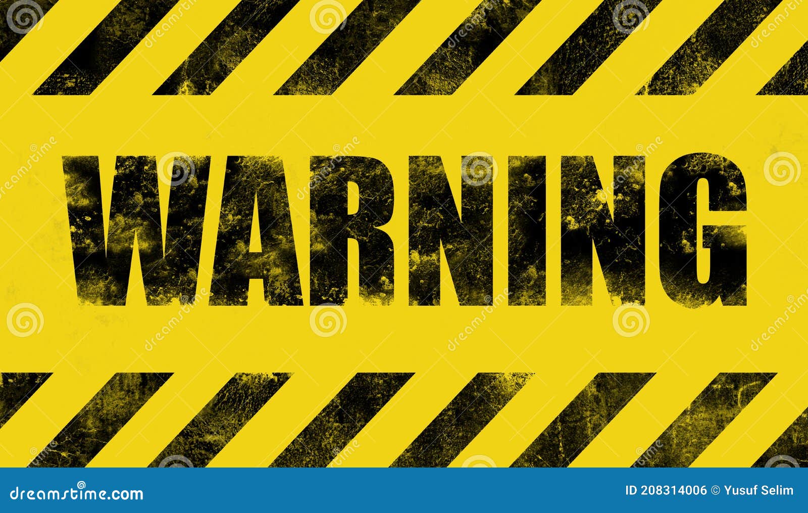 Yellow Warning Sign. Under Construction Background. Stock Illustration ...