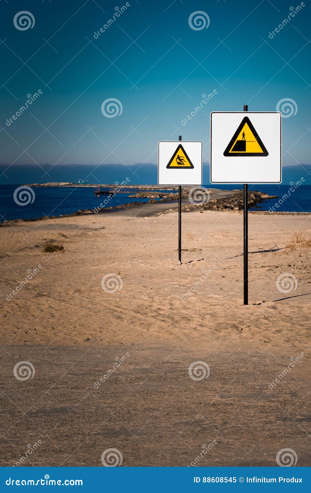 Yellow warning signs stock image. Image of label, objects - 88608545