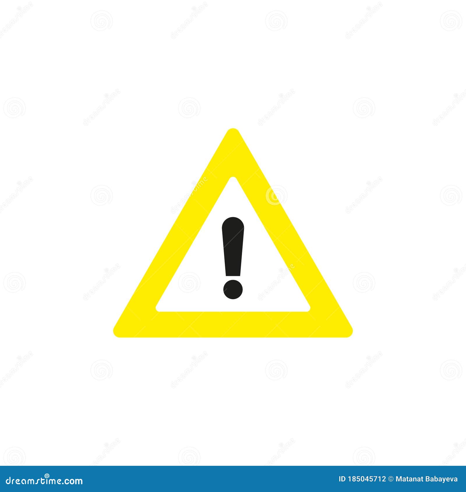 Yellow Warning Sing. Concept of Security and Attention - Vektorgrafik ...