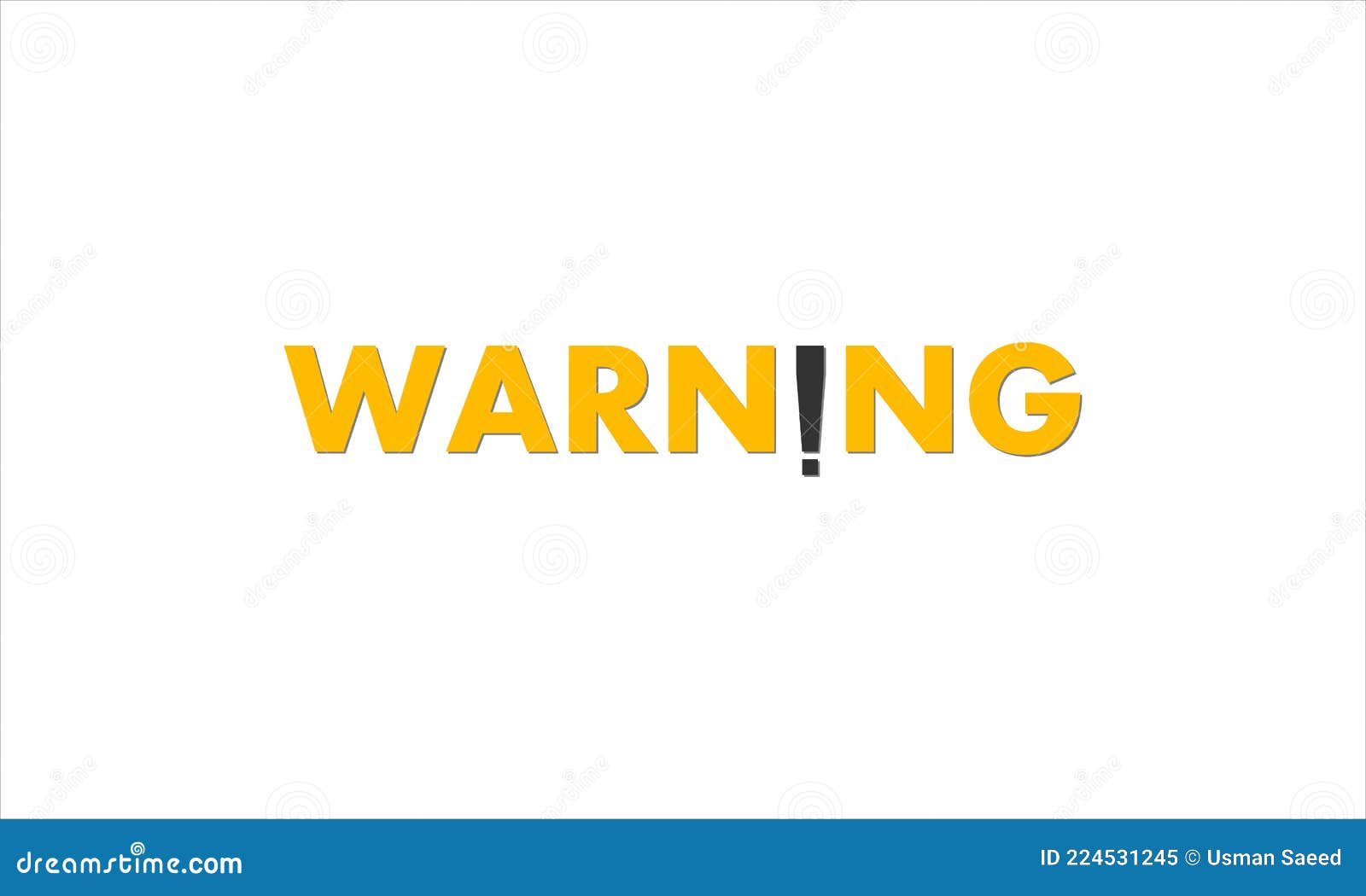 Yellow Warning Typography Icon Logo Design Vector Illustration Stock ...