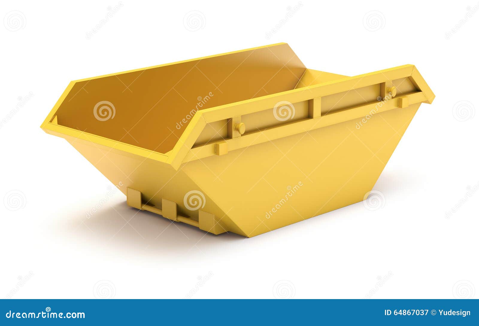 Yellow Waste Skip Stock Illustration - Image: 64867037