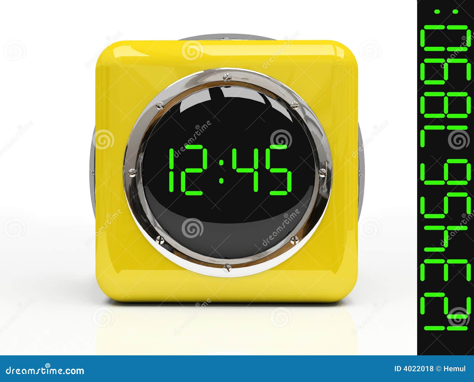 Yellow watch isolated stock illustration. Illustration of midnight ...