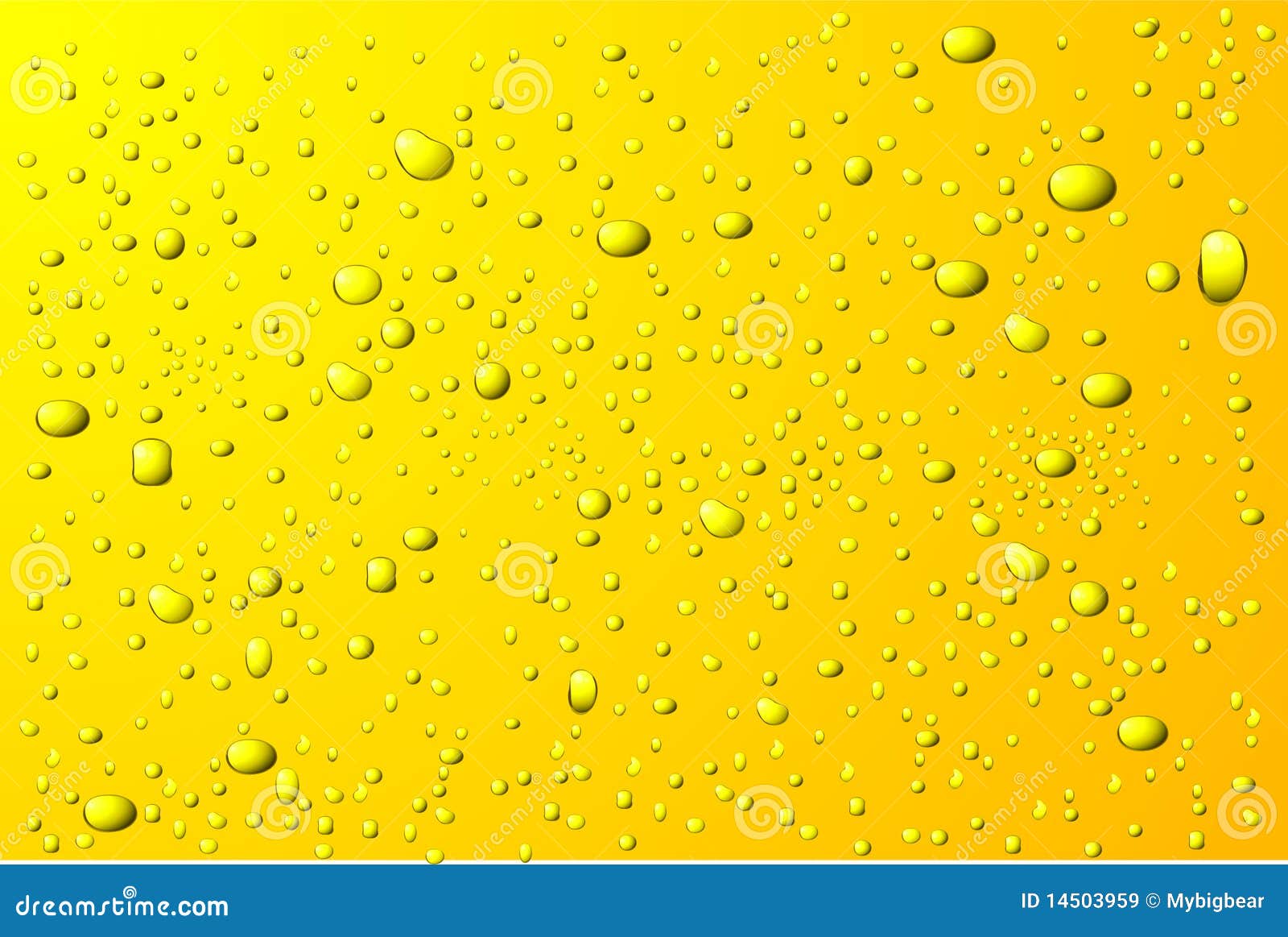 Yellow Water Drops Background Stock Vector - Illustration of clean ...