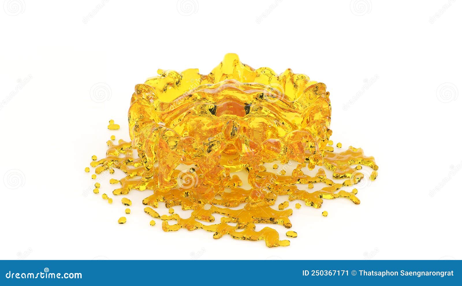 Yellow Water Liquid Splash on White Background, 3D Rendering Stock ...