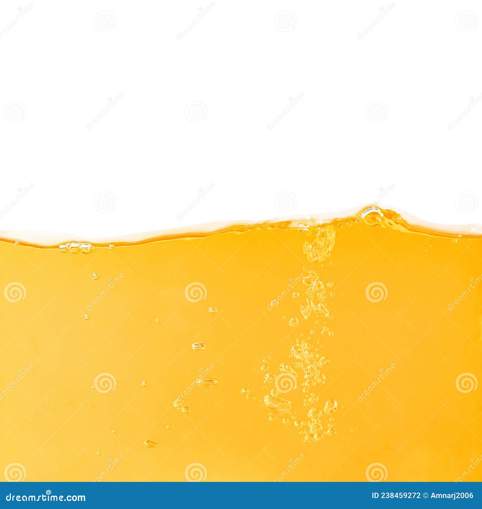 Yellow Water Surface with Splash and Bubbles Stock Photo - Image of ...