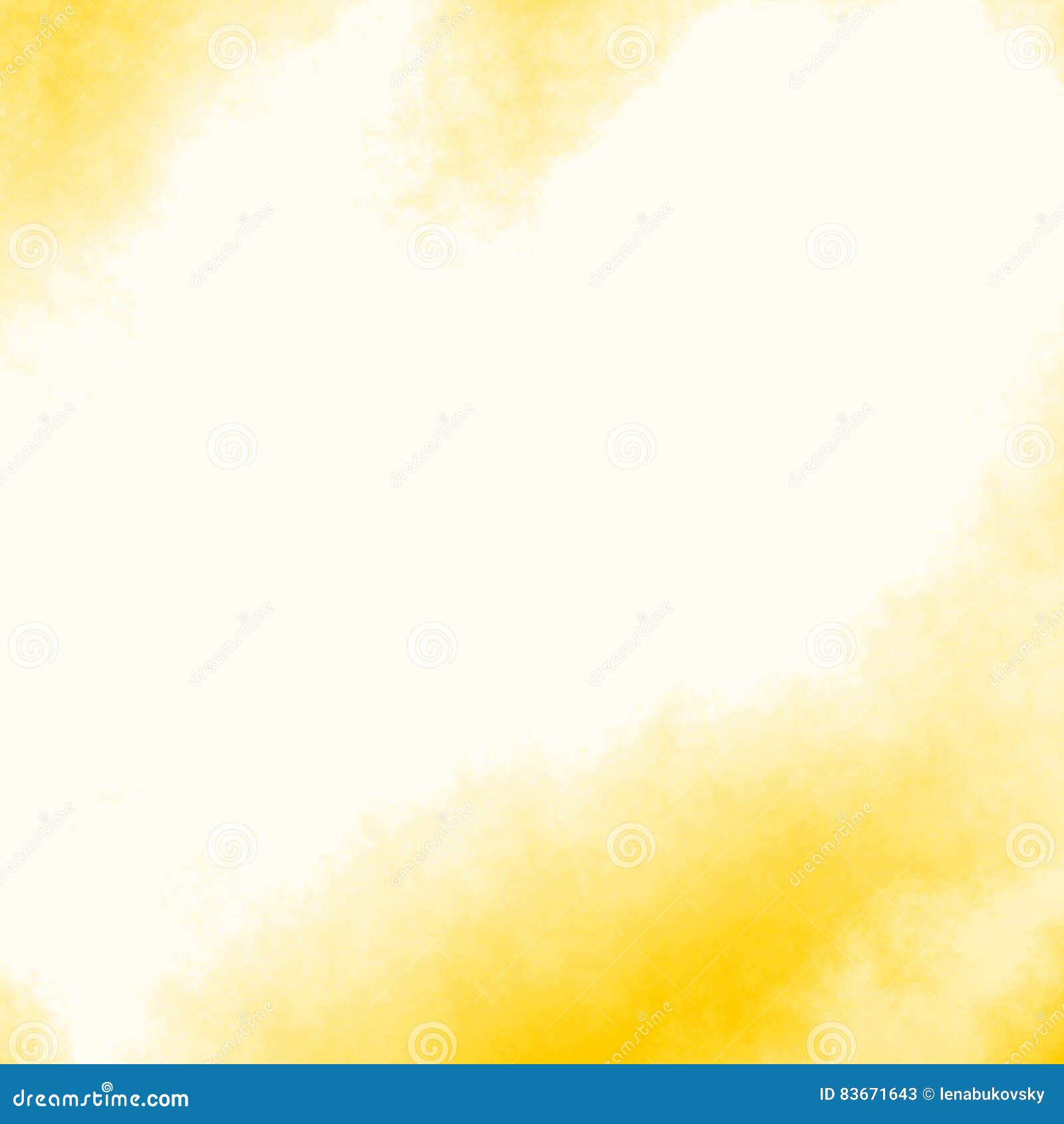 Yellow Watercolor Border - Abstract Texture Stock Illustration ...