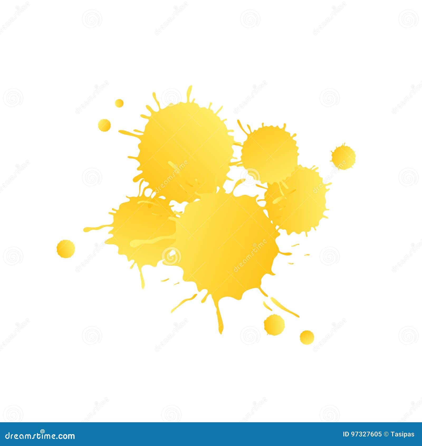 Yellow Watercolor Paint Drops Stock Vector - Illustration of abstract ...