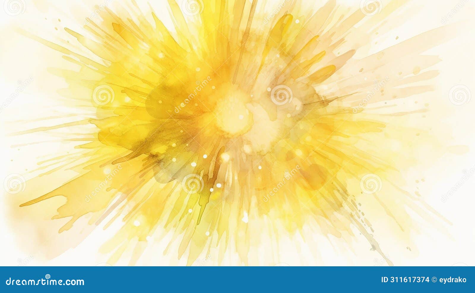 Yellow Watercolor Splash on a White Background Stock Photo - Image of ...