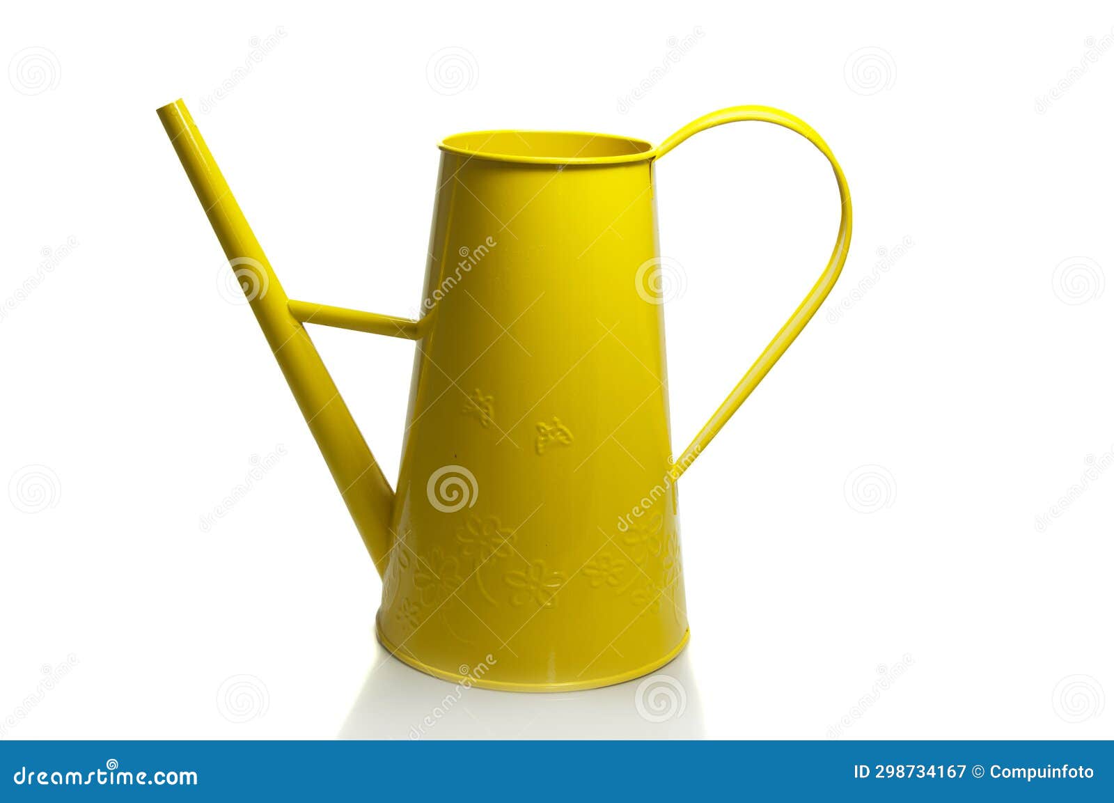 Yellow watering can stock image. Image of tool, studio - 298734167