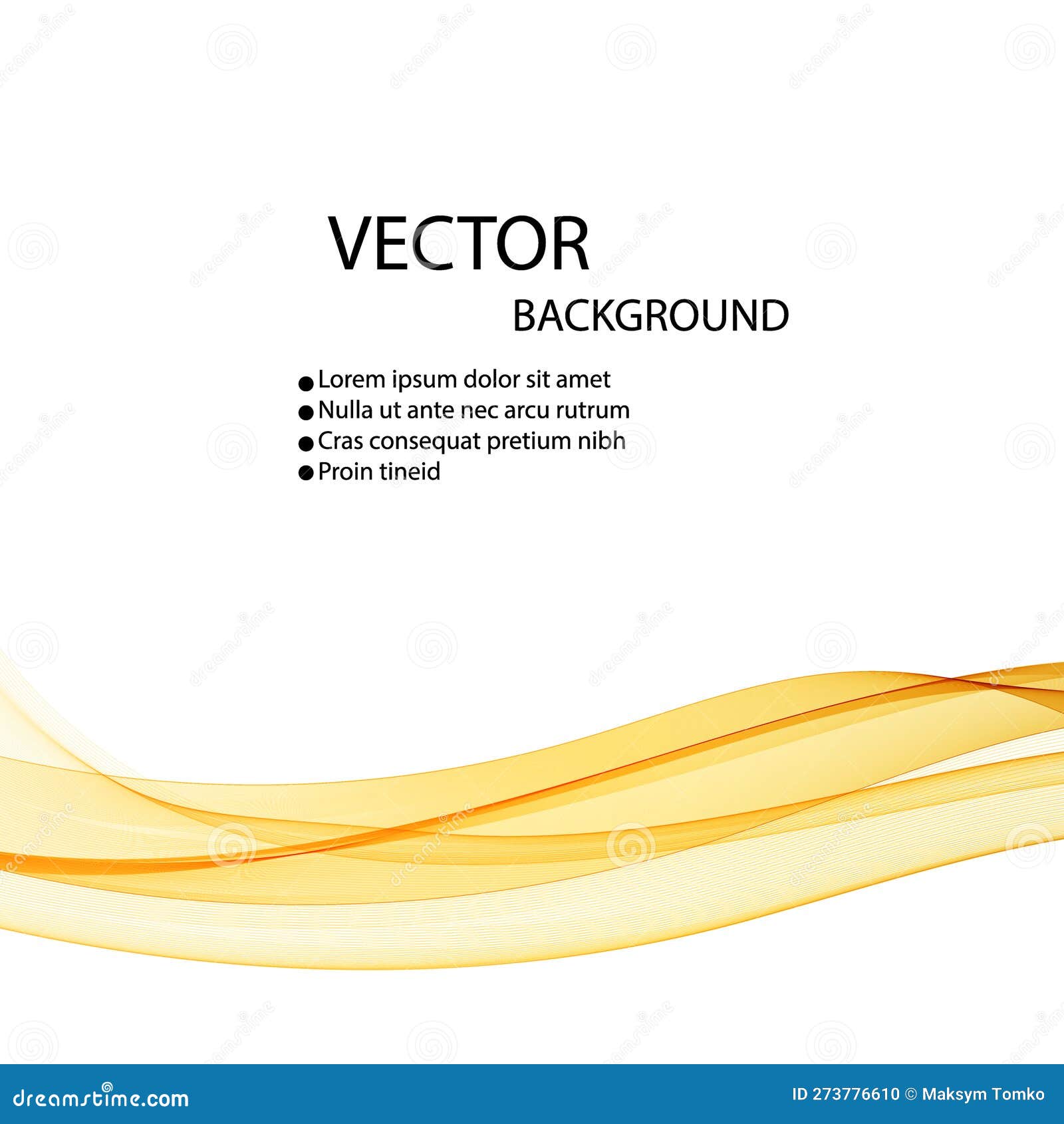 Yellow Wave. Abstract Illustration Vector Graphics. Eps 10 Stock ...