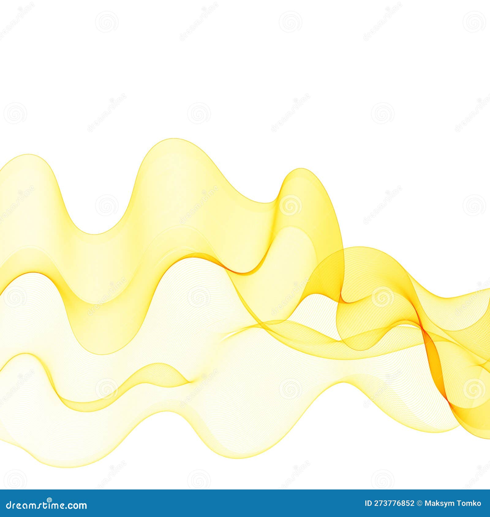Yellow Wave. Abstract Illustration, Vector Graphics. Eps 10 Stock ...
