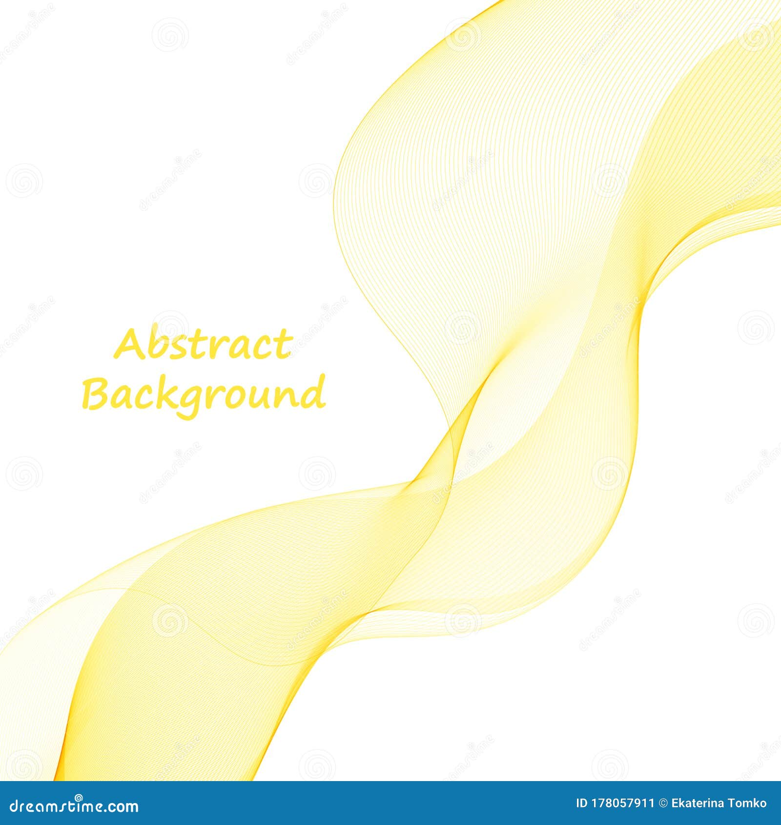 Yellow Wave. Abstract Vector Graphics. Layout for Presentation. Eps 10 ...