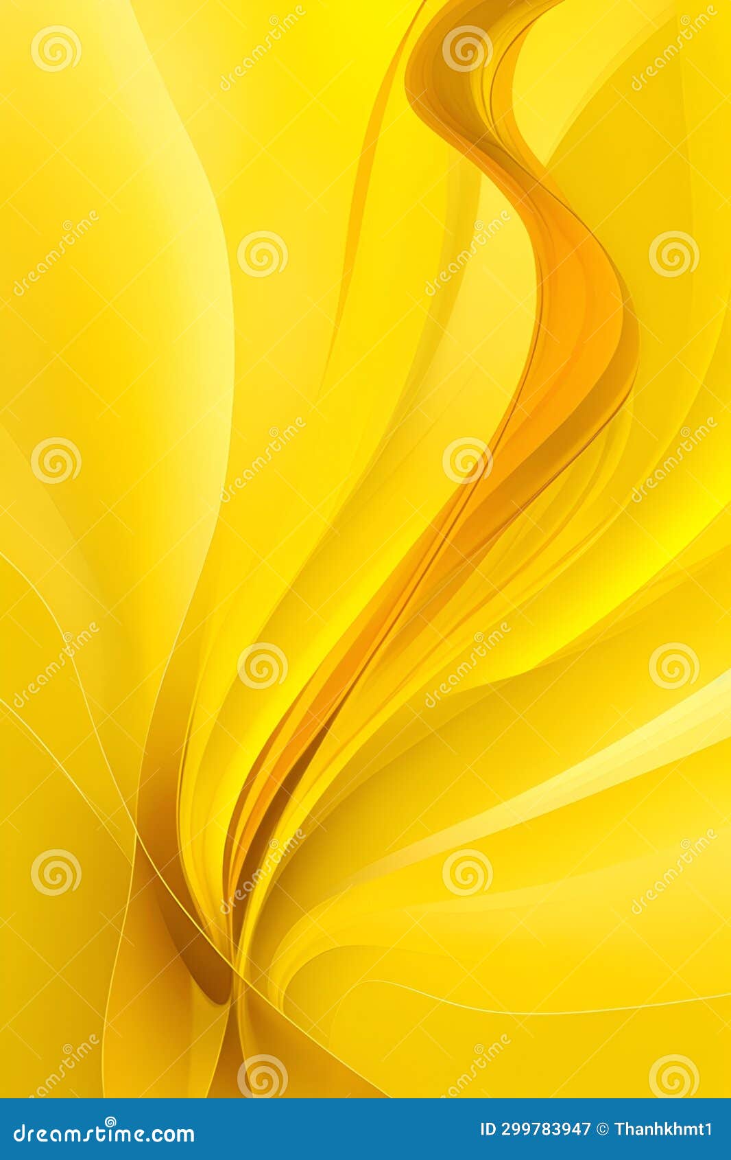Yellow Waves Abstract Background, Vertical Composition Stock ...