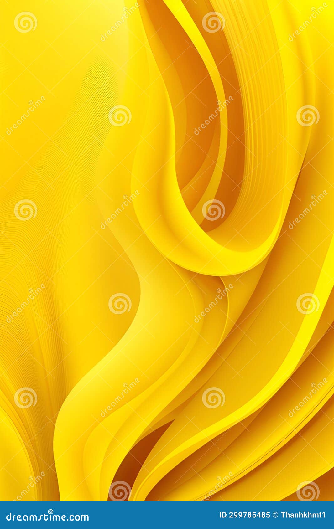 Yellow Waves Abstract Background, Vertical Composition Stock ...