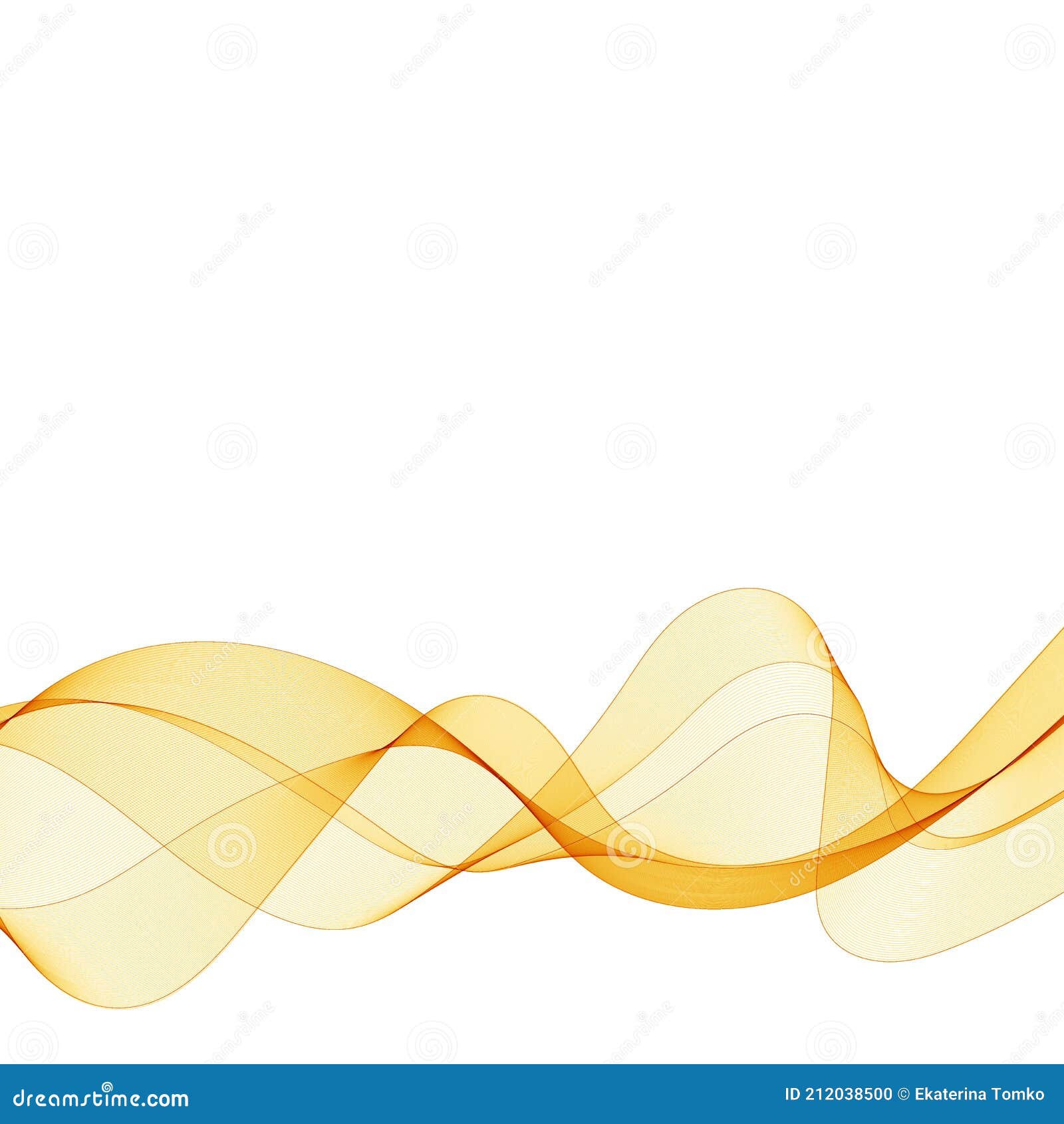 Yellow Wavy Transparent Lines. Background Wave. Eps 10 Stock Vector ...