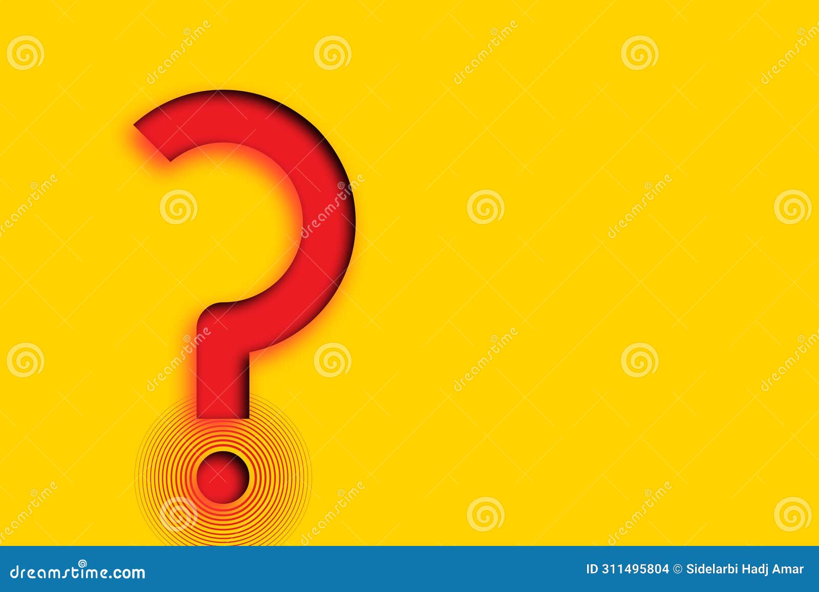 Yellow Web Help and Support Question Mark Template Stock Illustration ...