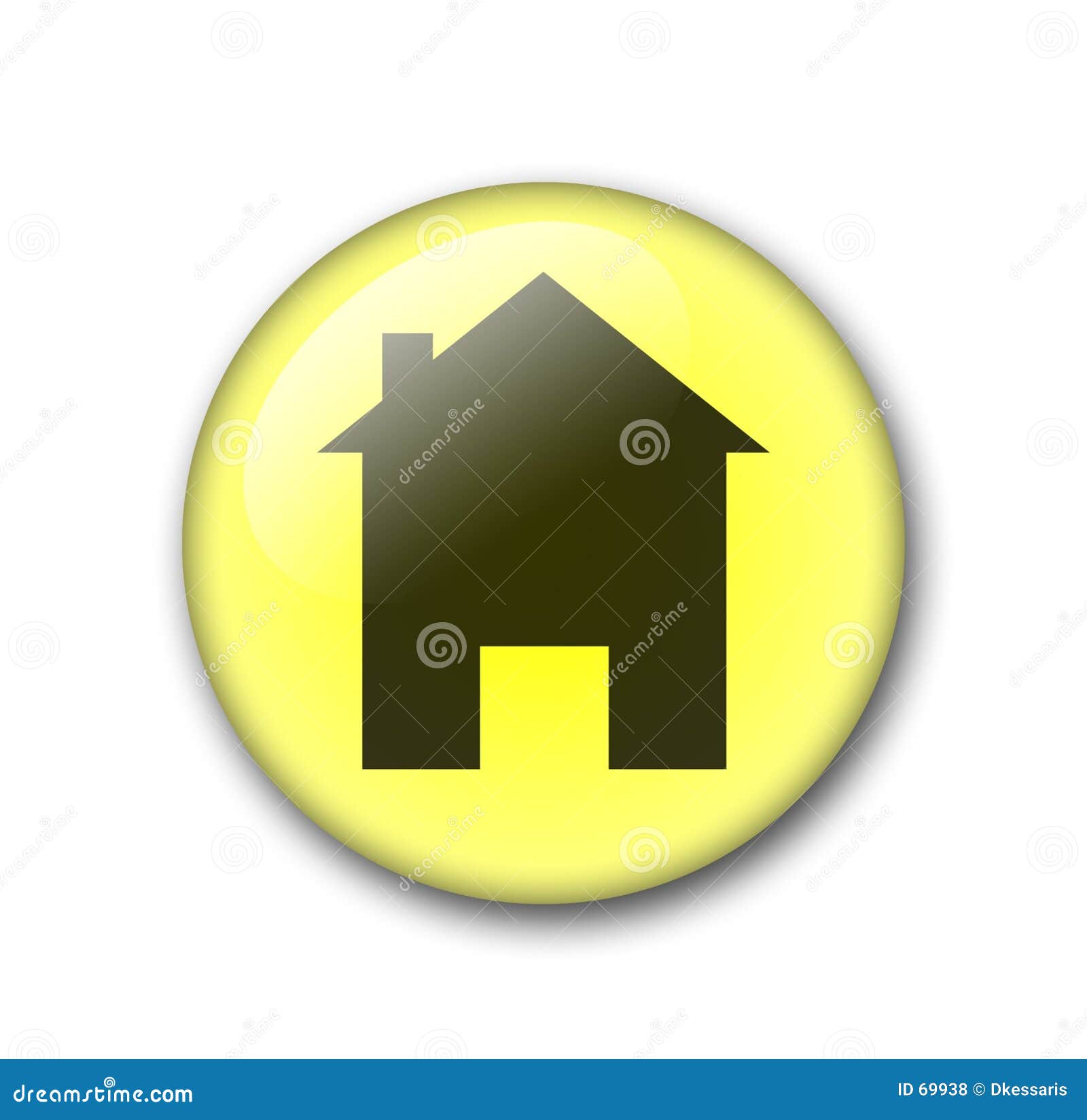 Yellow web home button stock illustration. Illustration of ball - 69938