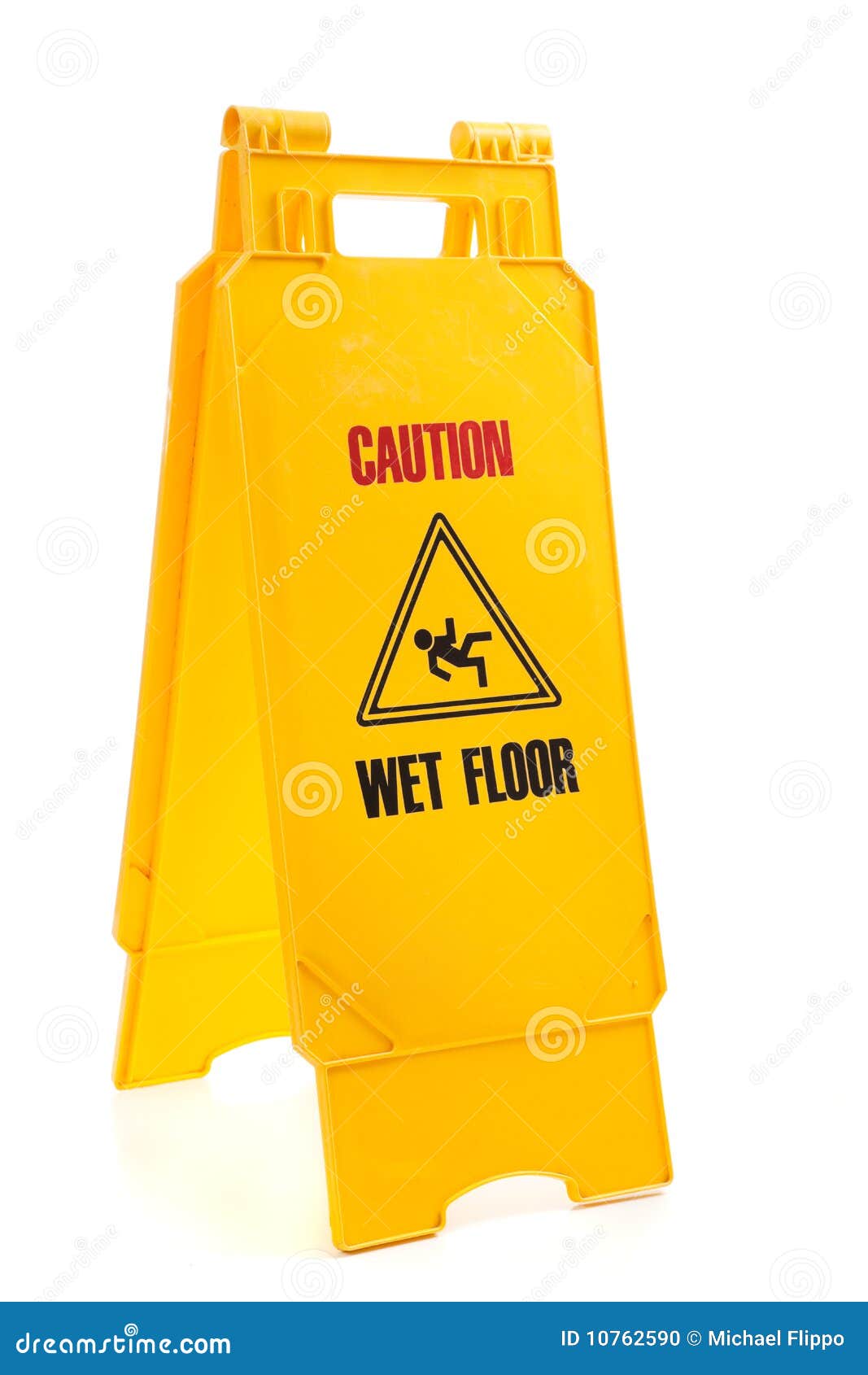 Yellow Wet Floor Sign Stock Photo | CartoonDealer.com #10762590