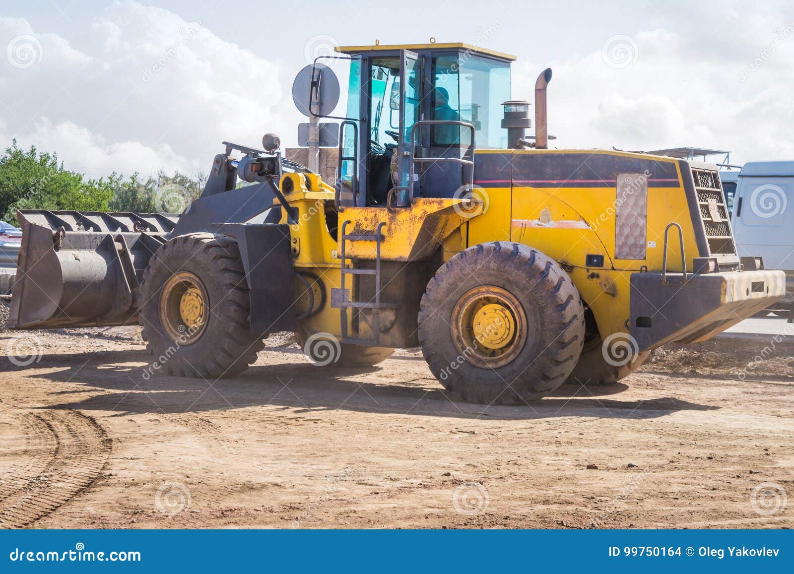 Yellow Wheel Loader Building Machine Stock Photo - Image of equipment ...