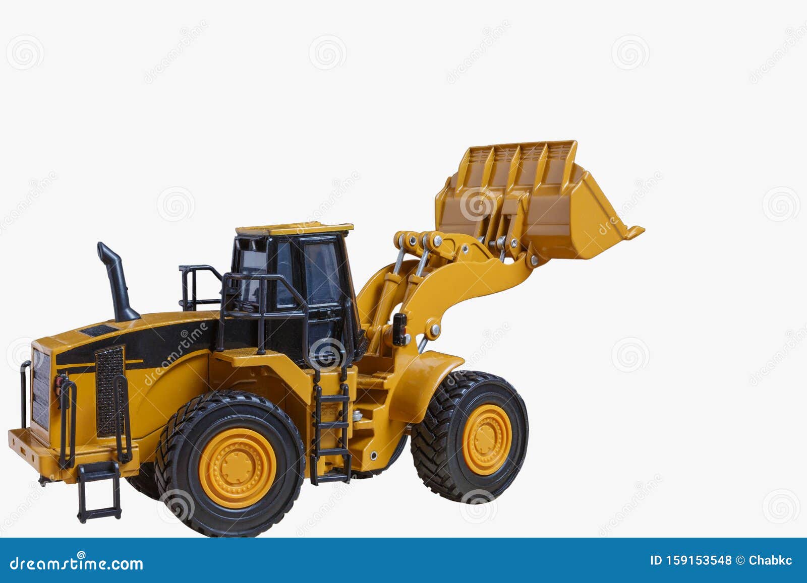 Yellow wheel loader model stock photo. Image of grader - 159153548