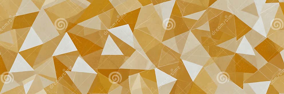 Yellow and White Abstract Background with Random Geometric Triangle Ai ...