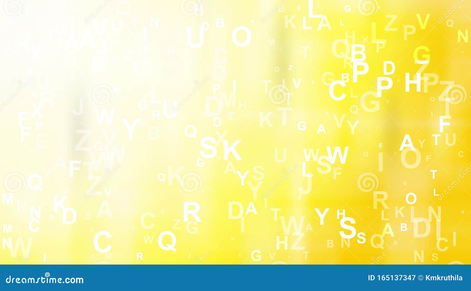 Yellow and White Alphabet Letters Background Vector Illustration Stock ...