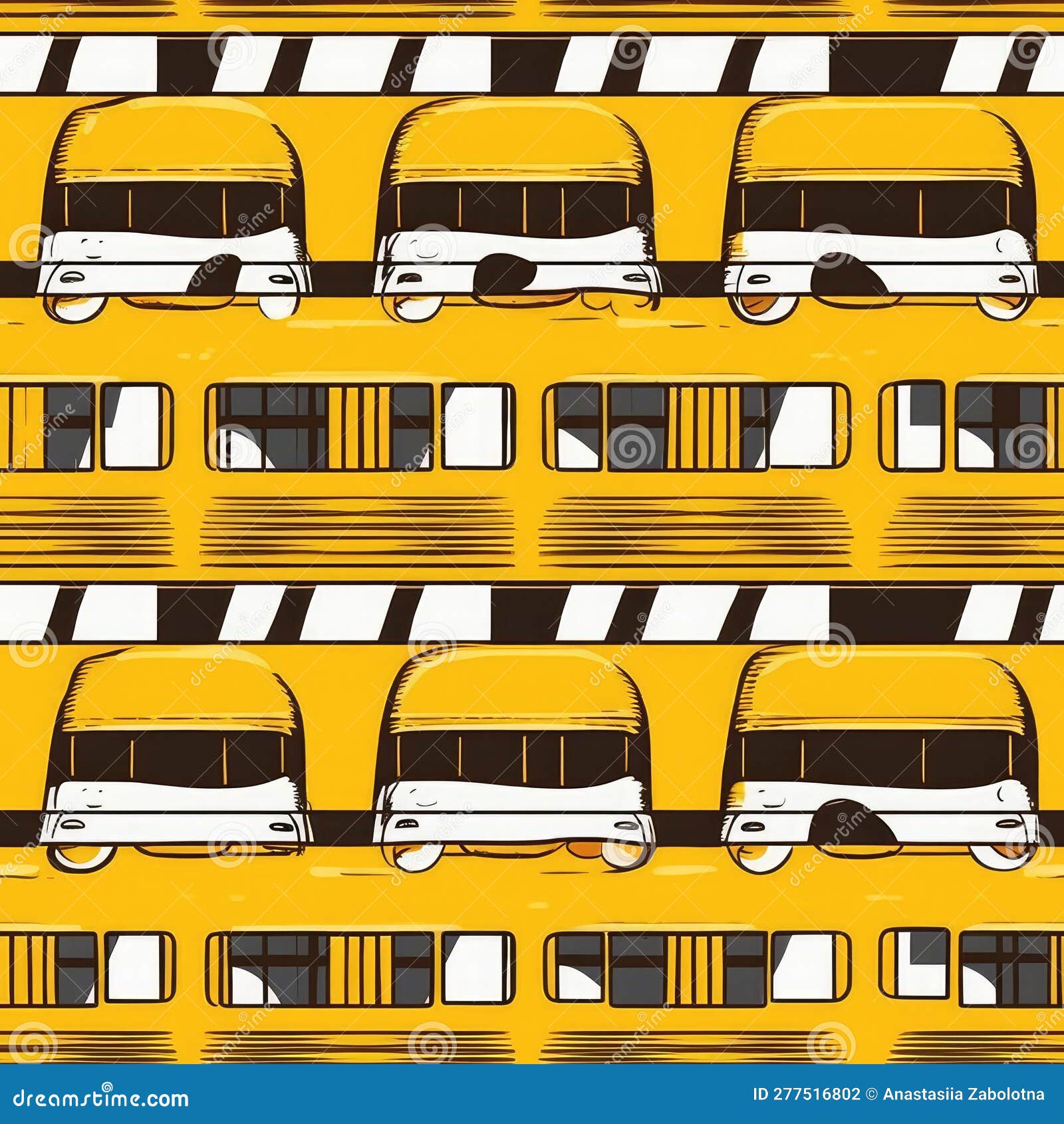 Yellow and White Checkered Pattern on School Bus. Infinite, Seamless ...