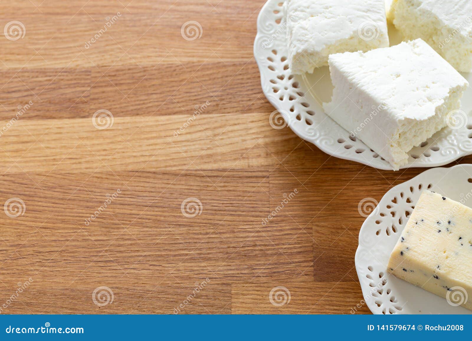 Yellow and White Cheese on the Kitchen Table / Free Space for Text ...