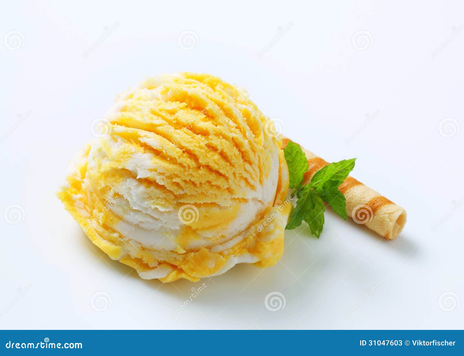 Yellow and white ice cream stock image. Image of frozen - 31047603