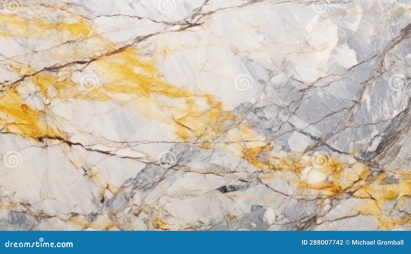 Yellow White Marbled Rock Texture. Bright Granite Background for Design ...