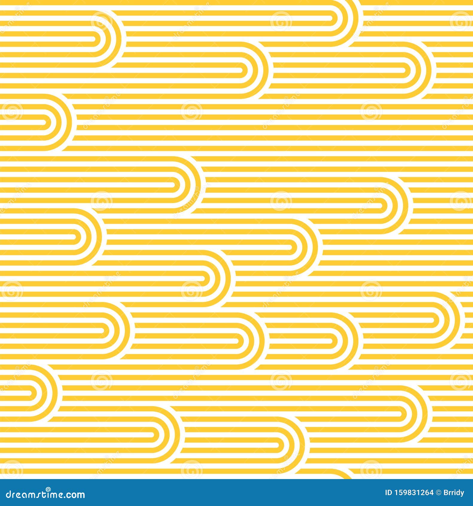 Yellow and White Stripes Seamless Pattern. Vector Linear Ornament Stock ...