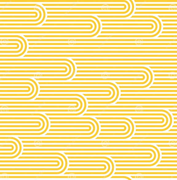 Yellow and White Stripes Seamless Pattern. Vector Linear Ornament Stock ...