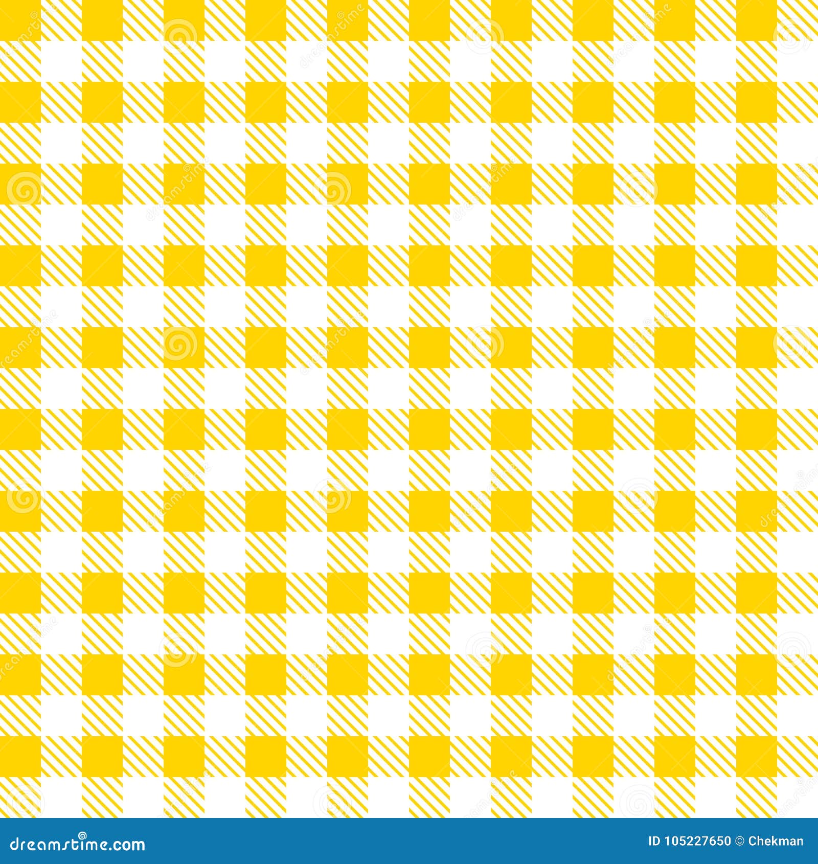 Yellow Checkered Fabric. Vector Illustration. Stock Illustration ...