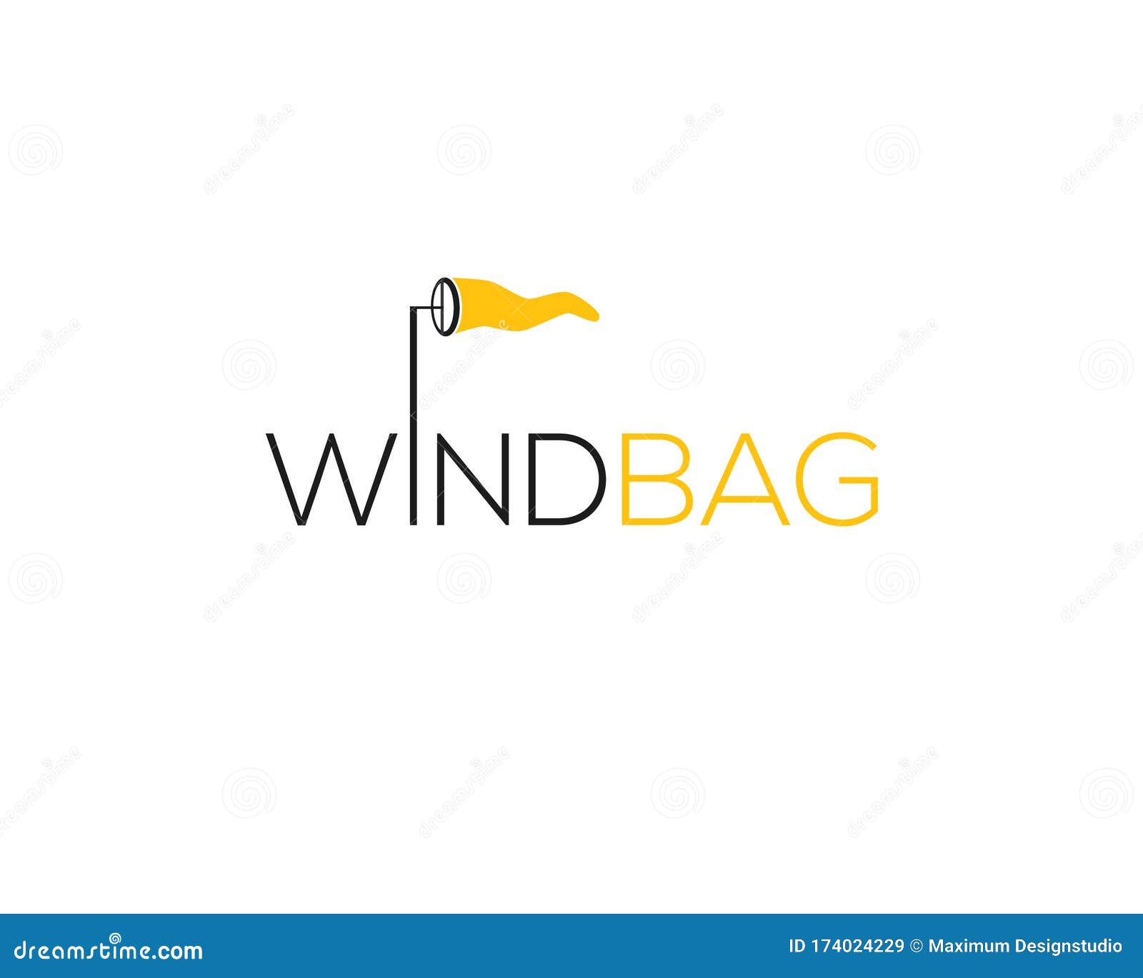 Runway Wordmark With Letter N As Zigzag Arrow Direction Cartoon Vector ...