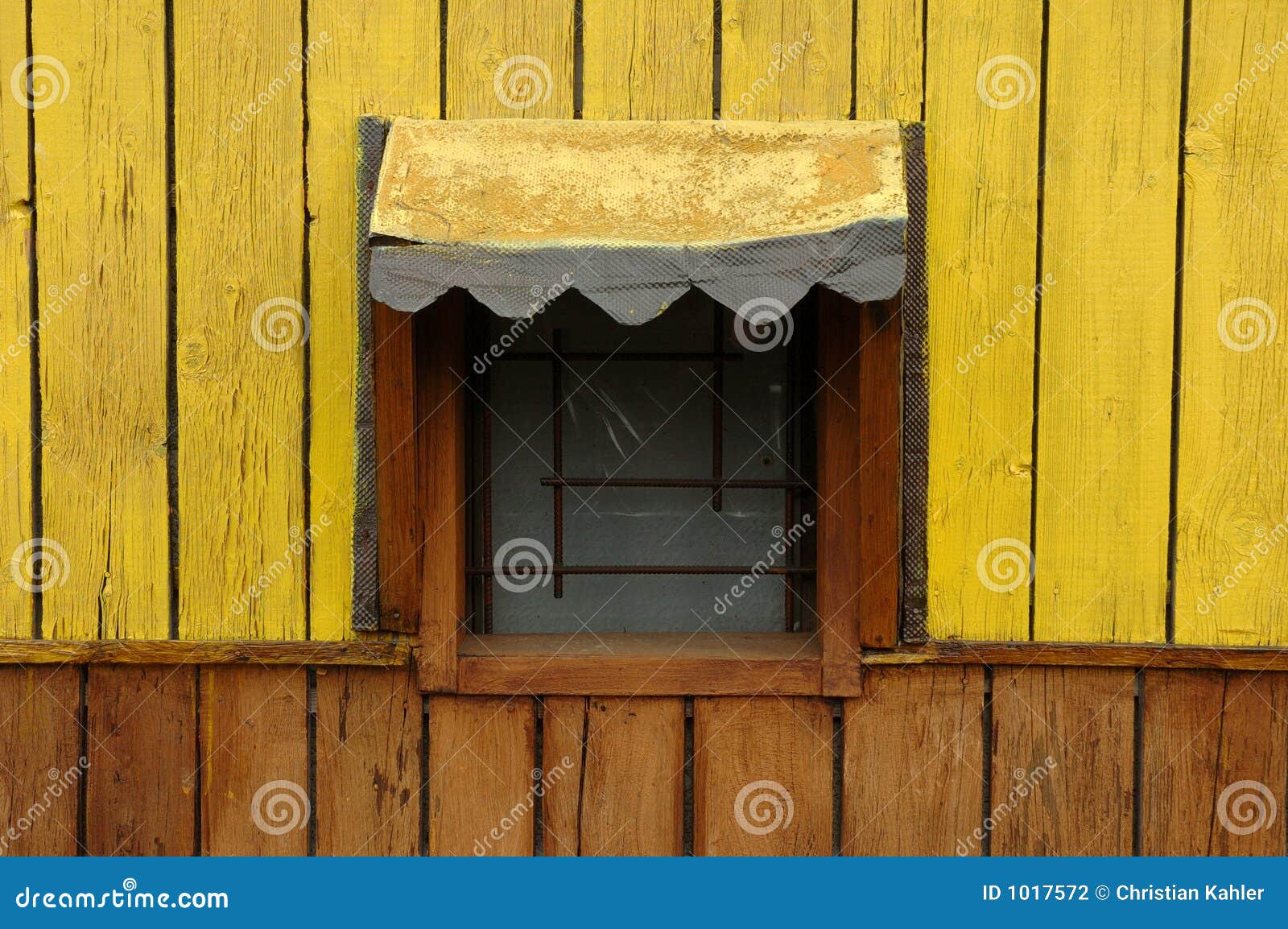 Yellow Window of a Wooden Cottage Stock Photo - Image of american, real ...