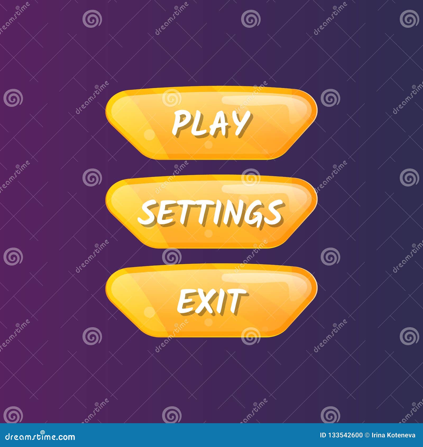 Yellow Windows Options Isolated Set Stock Illustration - Illustration ...