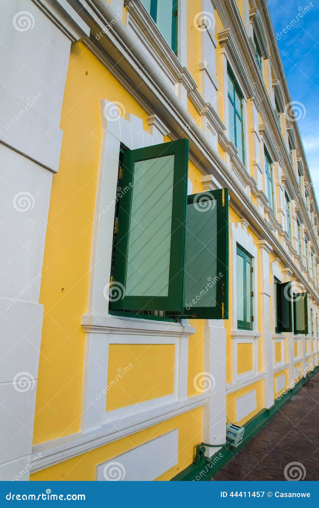 Yellow windows wall stock image. Image of color, black - 44411457