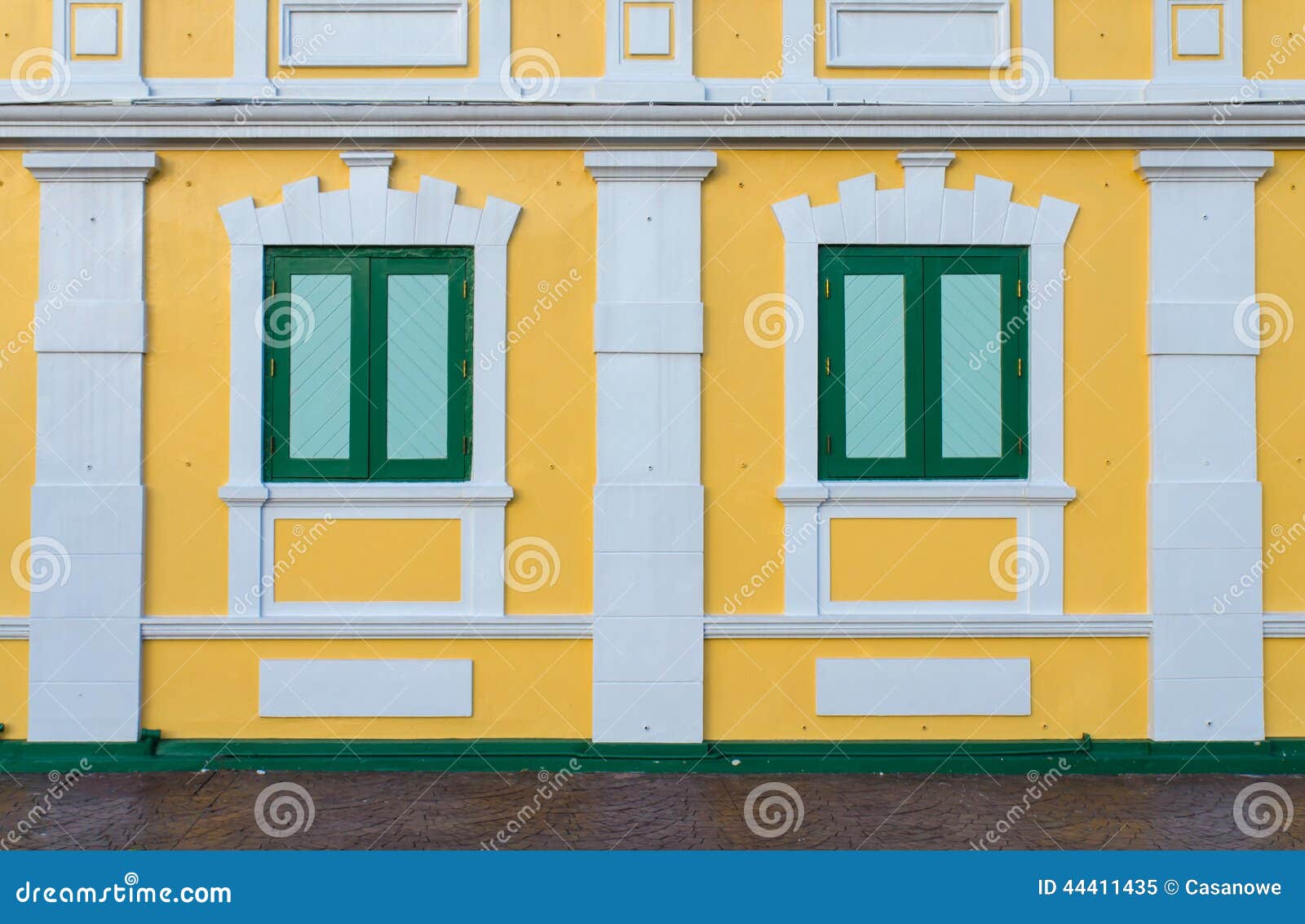 Yellow Windows Wall for Background Stock Image - Image of colorful ...