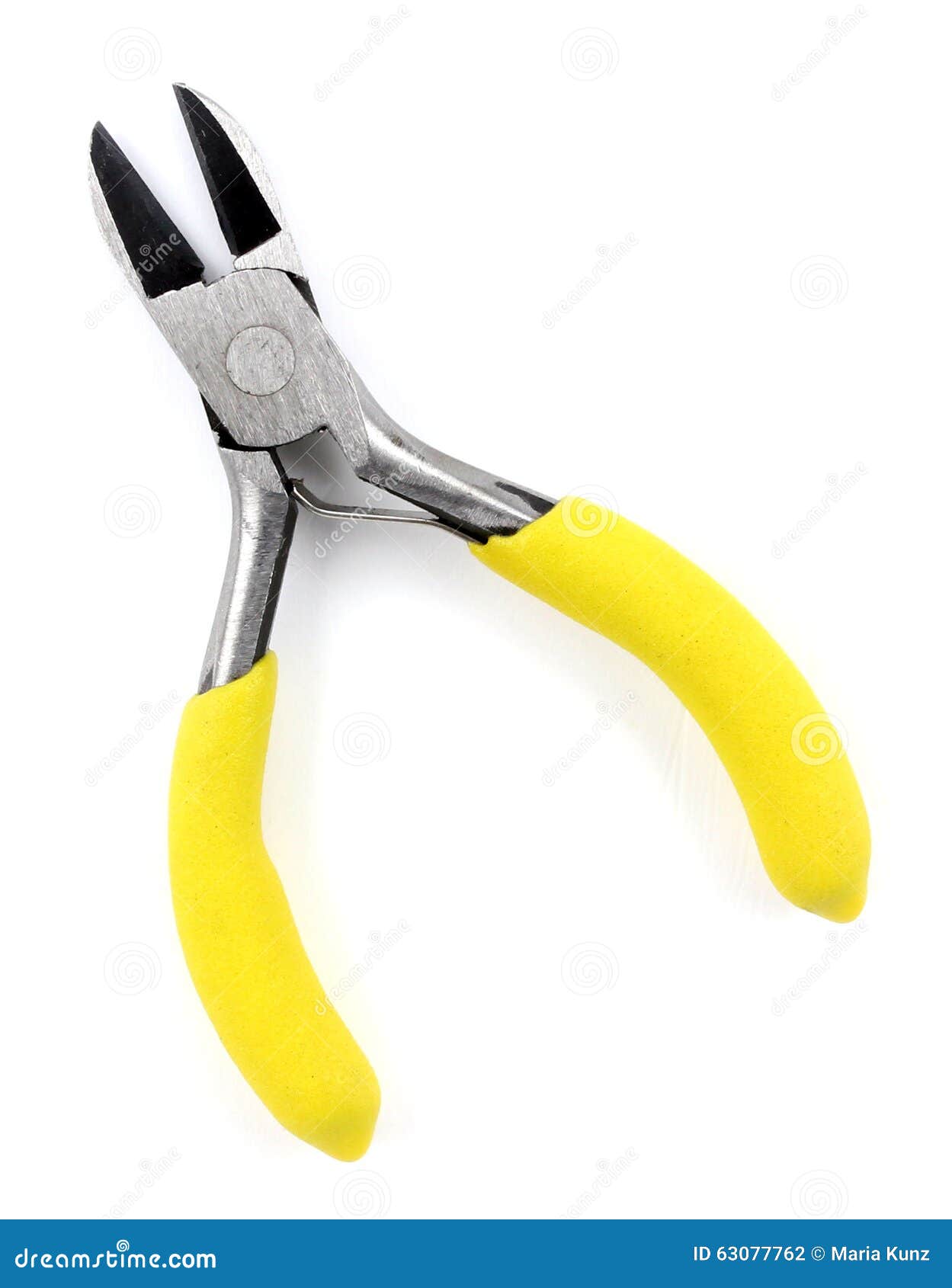 Yellow Wire Cutter Isolated on White Background. Stock Photo - Image of ...