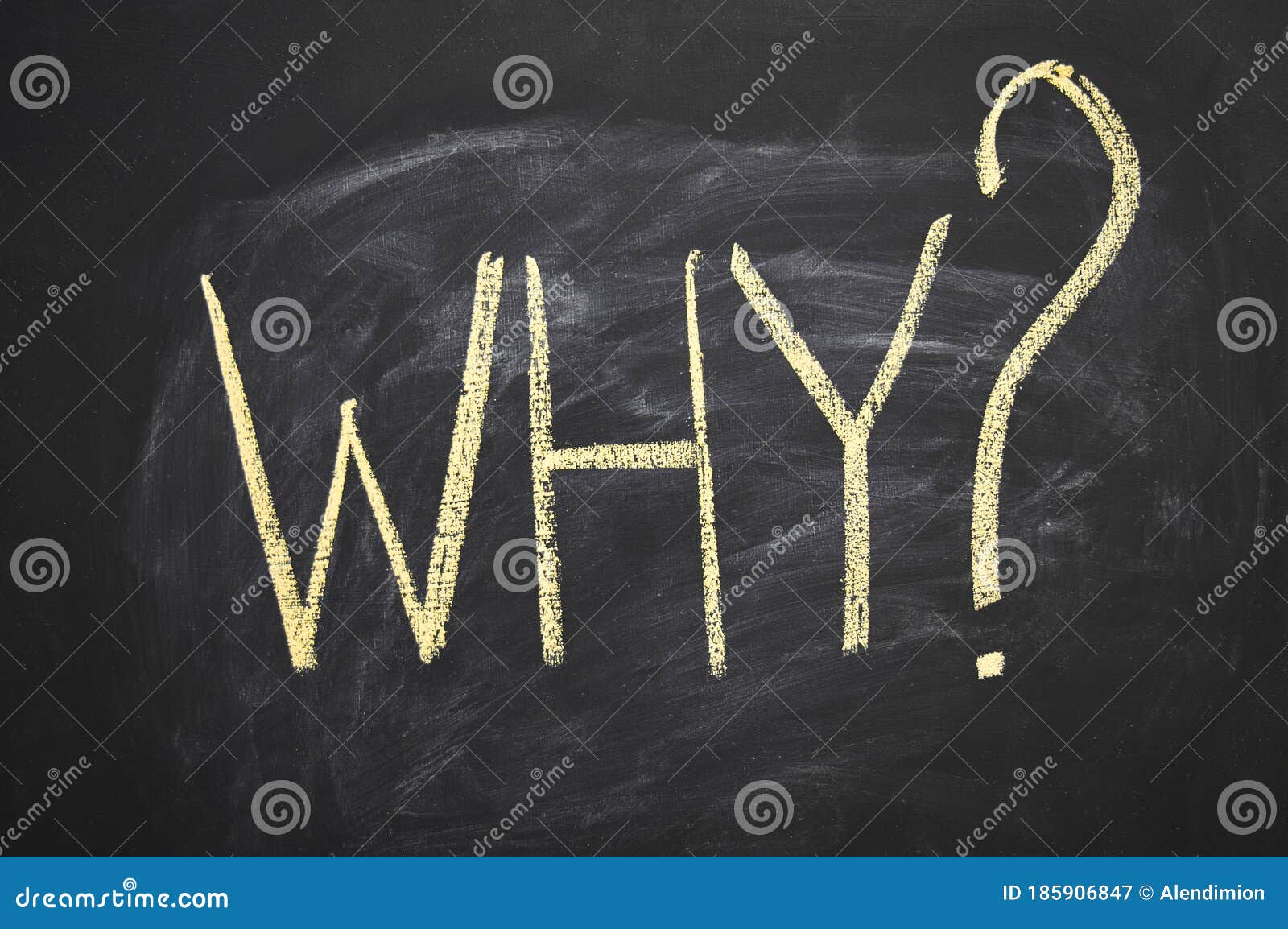 Yellow Word Why? on Chalkboard Stock Image - Image of chalk, abstract ...