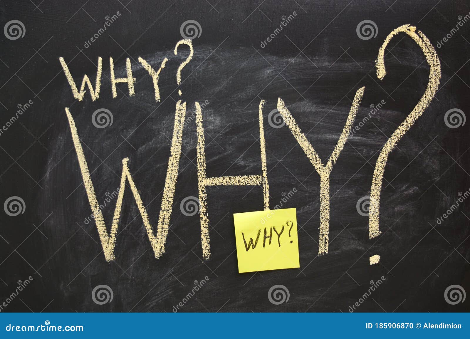 Yellow Word Why? on Chalkboard Stock Photo - Image of problem, concept ...