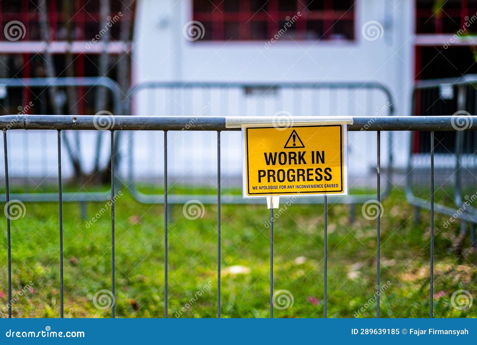 Yellow Work in Progress Sign Billboard Panel Outdoor Under Construction ...