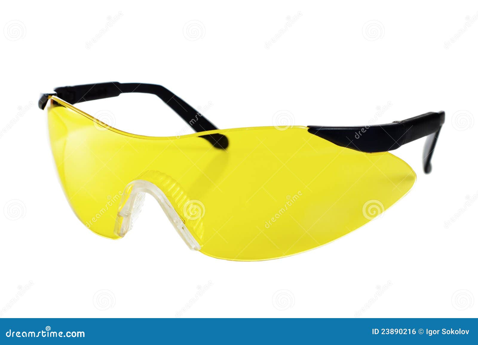 Yellow working goggles stock photo. Image of industrial - 23890216