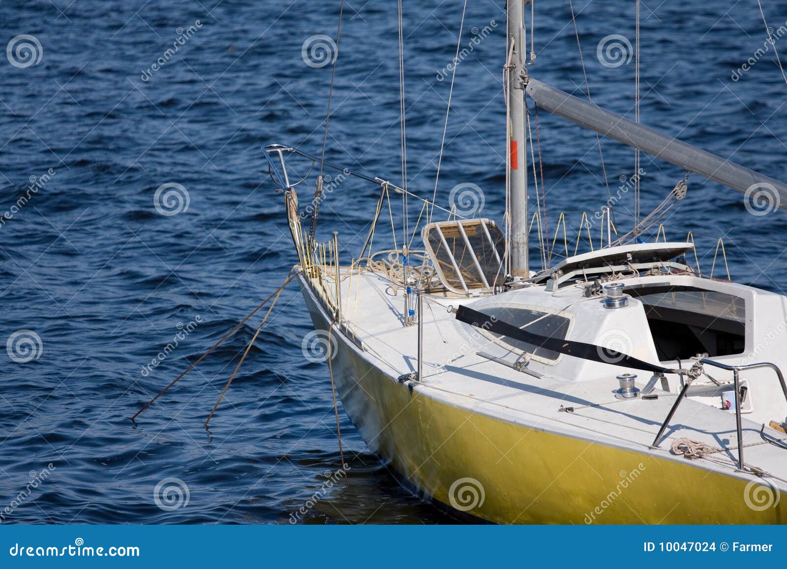 Yellow Yacht stock photo. Image of vacations, marine - 10047024