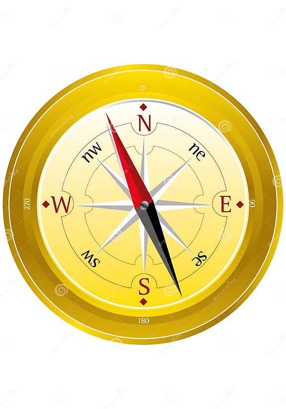 Yellowcompass.eps stock vector. Illustration of west - 12015390