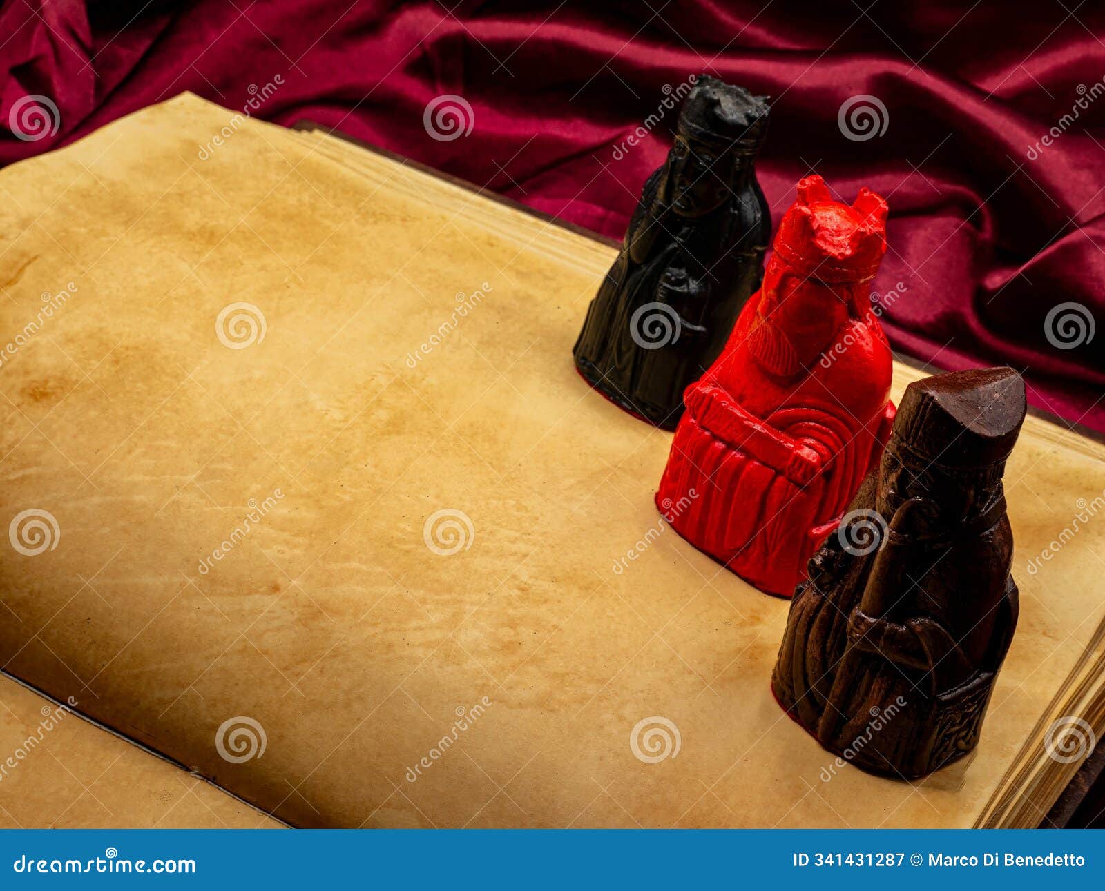 Medieval Blank Sheet Of Paper On Grey Background Stock Photo ...