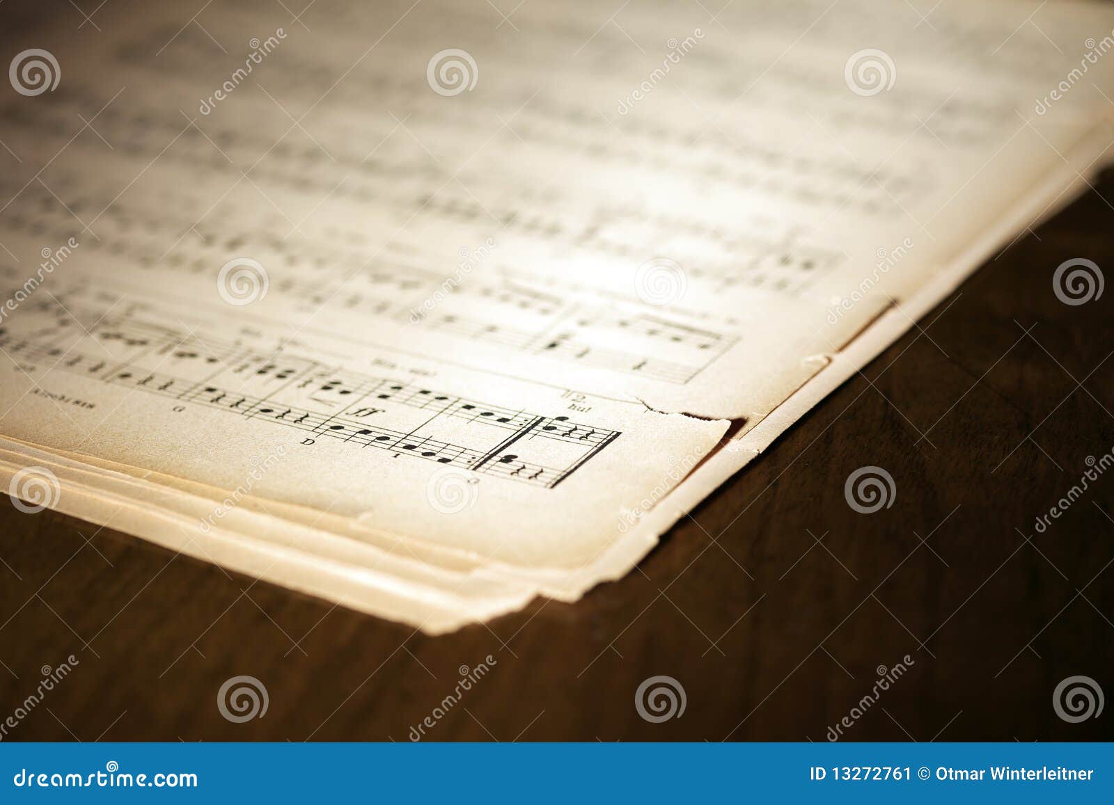 Yellowed music book stock image. Image of classical, single - 13272761
