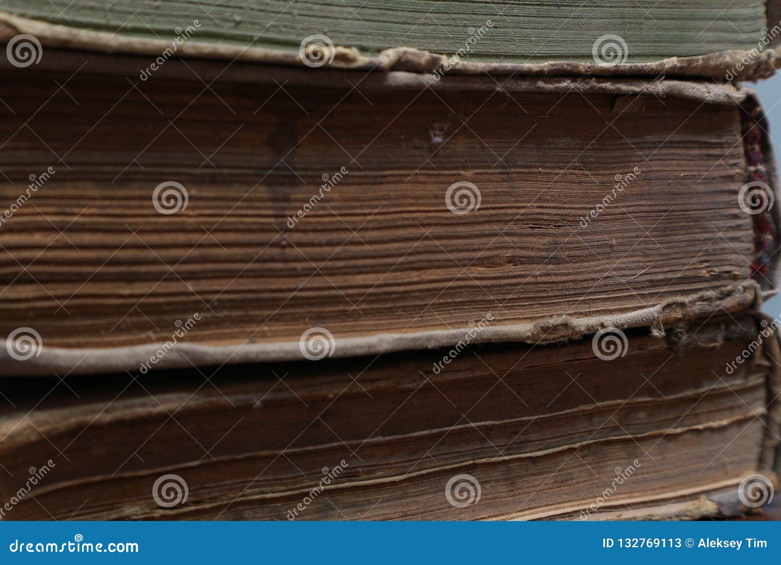 Yellowed Pages of the Old Dilapidated Book. Old Book Stock Image ...