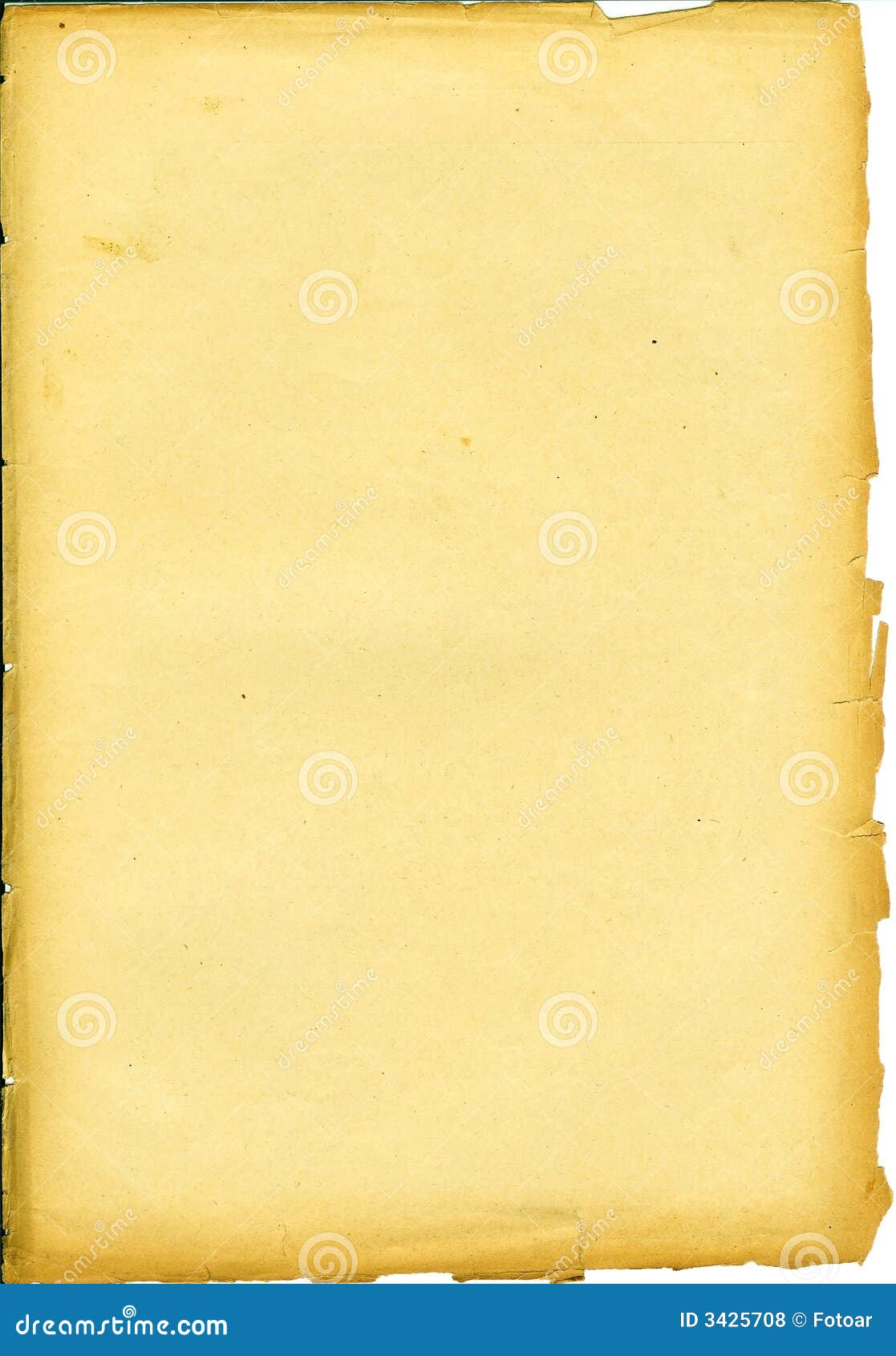 Yellowed Sheet from Old Book Stock Photo - Image of fashioned, book ...